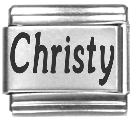Christy Laser Name Italian Charm Link