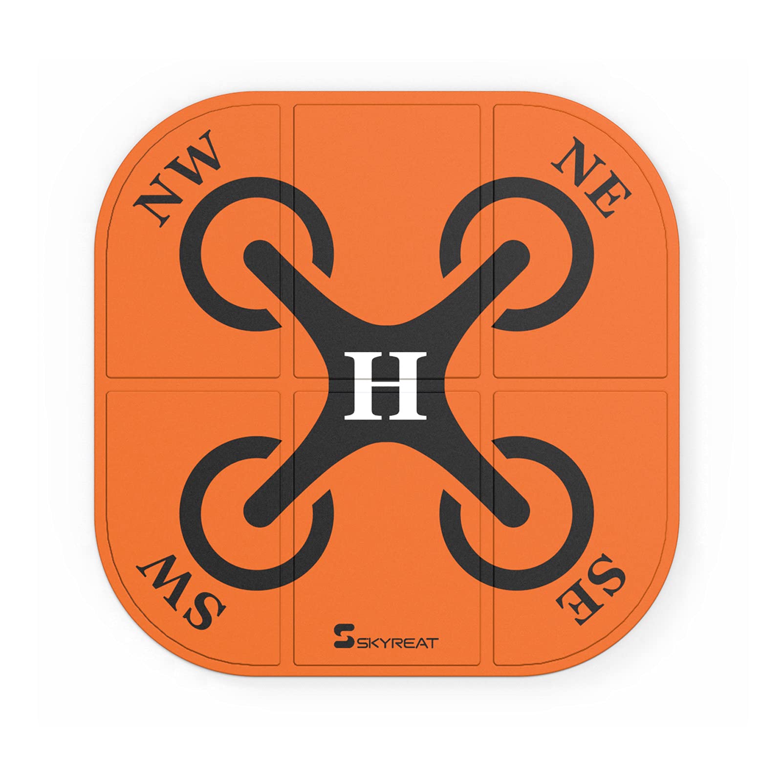 Skyreat Drone Landing Pad Weighted, 50cm(20") Foldable Waterproof Helicopter Landing Pad for DJI Mini 2 / Mini 3 Pro/Mavic 3 / Air 3 / Air 2 / Air 2S / Holy Stone/Avata Pro FPV Drones Accessories
