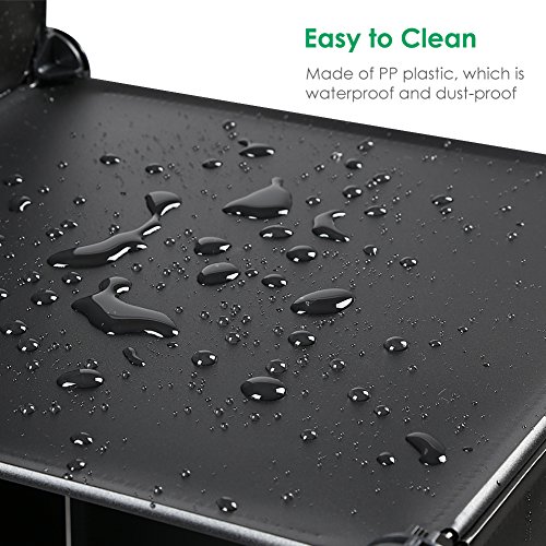 TomCare Cube Storage 9-Cube Closet Organizer Shelves Plastic Storage Cube Organizer DIY Closet Organizer Storage Cabinet Modular Book Shelf Shelving for Bedroom Living Room Office, Black