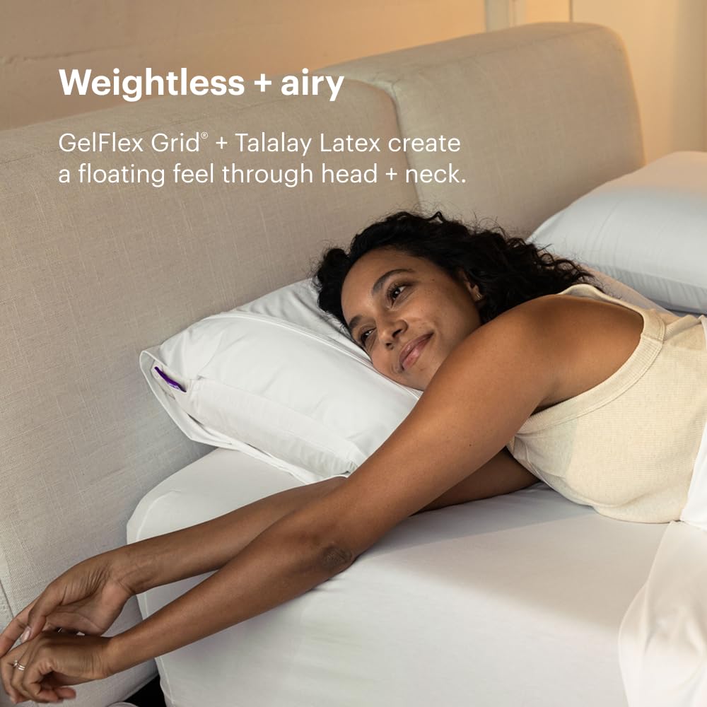 Purple Harmony Pillow | The Greatest Pillow Ever Invented, Hex Grid, No Pressure Support, Stays Cool, Good Housekeeping Award Winning Pillow (Medium)