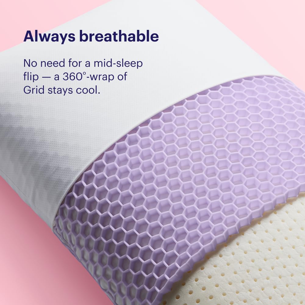 Purple Harmony Pillow | The Greatest Pillow Ever Invented, Hex Grid, No Pressure Support, Stays Cool, Good Housekeeping Award Winning Pillow (Medium)