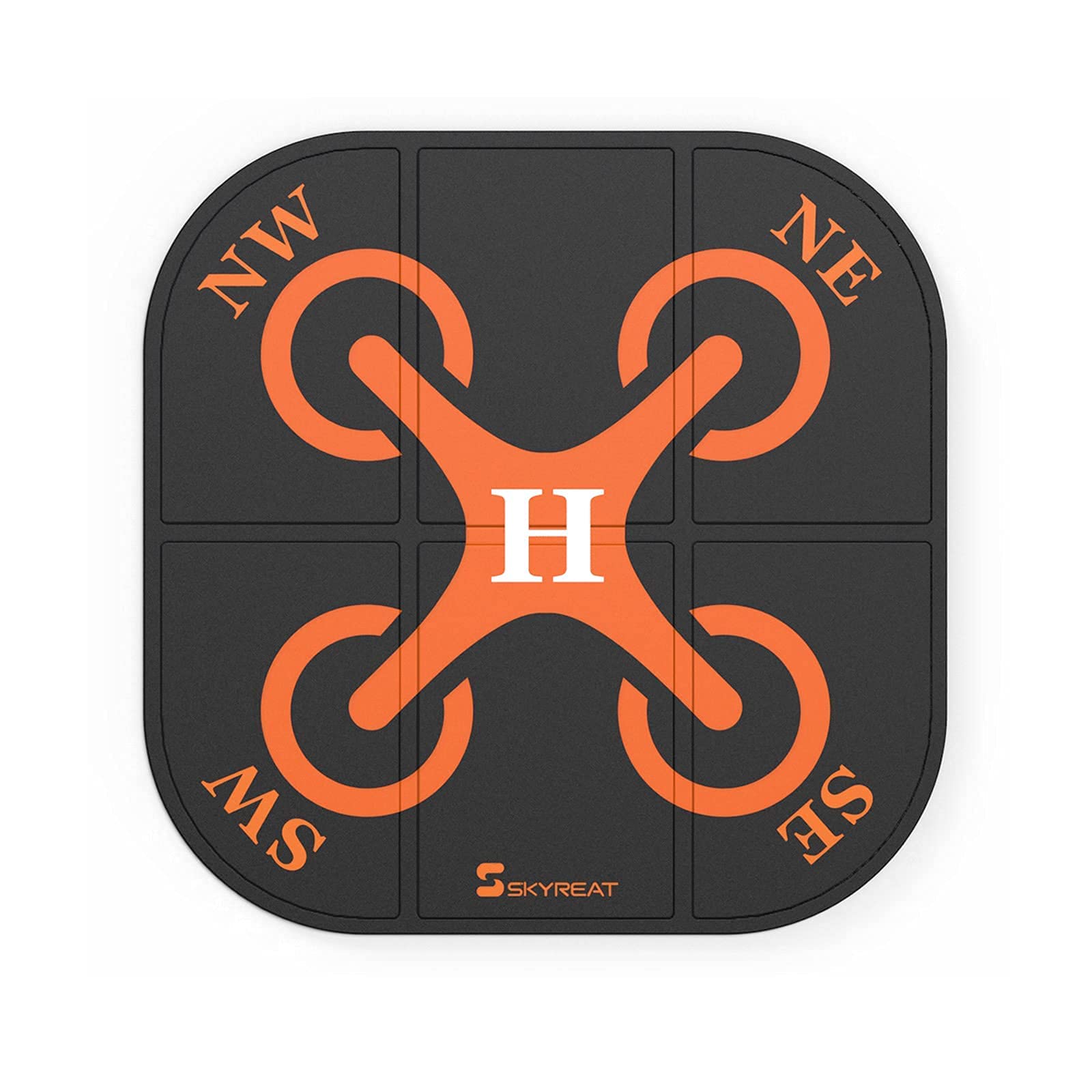 Skyreat Drone Landing Pad Weighted, 50cm(20") Foldable Waterproof Helicopter Landing Pad for DJI Mini 2 / Mini 3 Pro/Mavic 3 / Air 3 / Air 2 / Air 2S / Holy Stone/Avata Pro FPV Drones Accessories