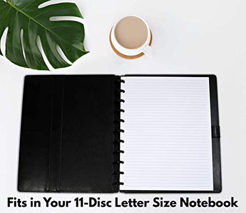 Discbound Letter Size Lined Paper Refill, 250 Sheets (500 Pages), 8.5 in x 11 in, 100 GSM, 11 Disc Notebooks