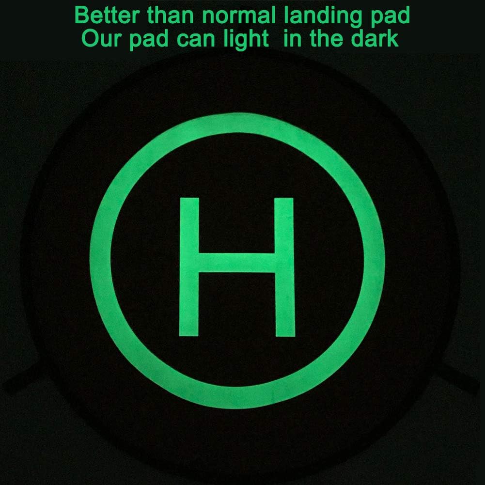 Drone Landing Pad Waterproof 75cm/30'' Universal Landing Pad Accessories Fast-fold Double Sided Quadcopter Landing Pad for RC Drones Helicopter PVB Drones DJI Mavic Pro Spark