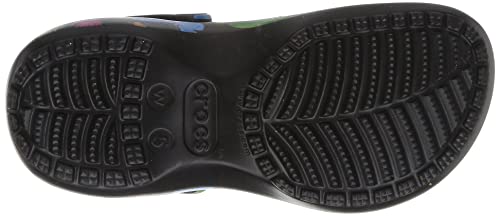 Crocs Women's Classic Graphic Platform Clogs, Platform Shoes, Butterfly/Black, 10 Women