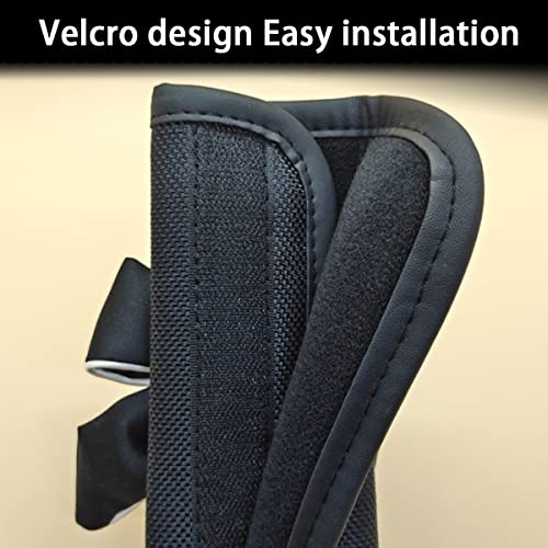 AUCELI 2 Pcs Bow Tie Auto Seat Belt Cover, Soft Ice Silk Car Seatbelt Shoulder Pad for a More Comfortable Driving, Safety Strap Neck Cushion Protector, Car Accessories for Adult Kid