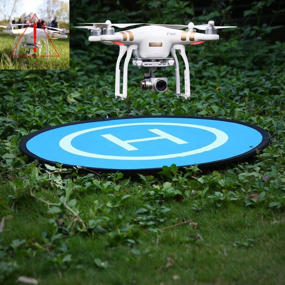 Drone Landing Pad Waterproof 75cm/30'' Universal Landing Pad Accessories Fast-fold Double Sided Quadcopter Landing Pad for RC Drones Helicopter PVB Drones DJI Mavic Pro Spark