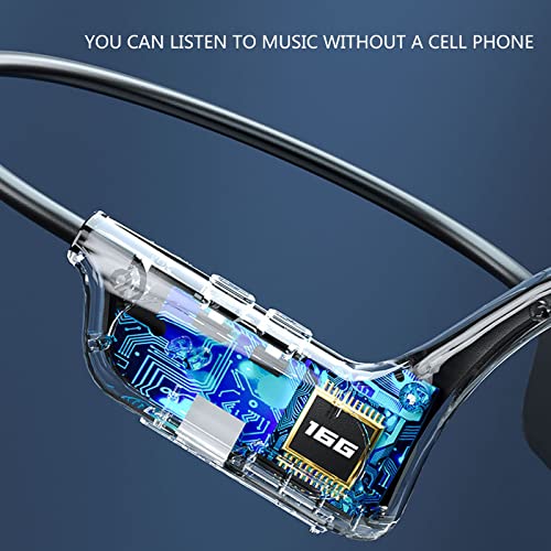 Bone Conduction Headphones with Noise Reduction Tech,Waterproof Wireless Bluetooth 5.0 Sport Headset for Running,Cycling,Hiking,Gym,Climbing & Driving
