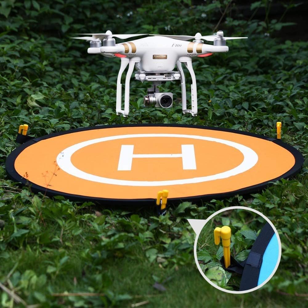 Drone Landing Pad Waterproof 75cm/30'' Universal Landing Pad Accessories Fast-fold Double Sided Quadcopter Landing Pad for RC Drones Helicopter PVB Drones DJI Mavic Pro Spark