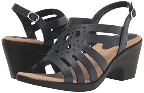 Easy Street Women's JIRA Heeled Sandal, Navy, 9