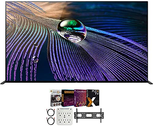 Sony XR55A90J 55-inch OLED 4K HDR Ultra Smart TV Bundle with Premiere Movies Streaming + 30-70 Inch TV Wall Mount + 6-Outlet Surge Adapter + 2X 6FT 4K HDMI 2.0 Cable