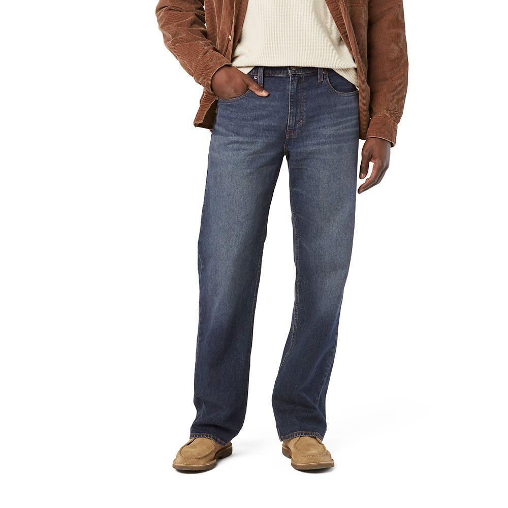 Levi Strauss Signature Gold Men's Loose Fit Jeans, Midnight Cavern, 40Wx32L