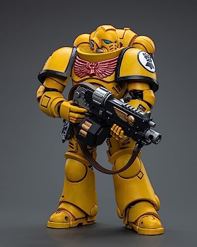 Pipigirl JoyToy 40K Space Marine Genuine License 1/18 Soldier, 4inch Models Space Marines Action Figures Kits (Imperial Fists Intercessors)