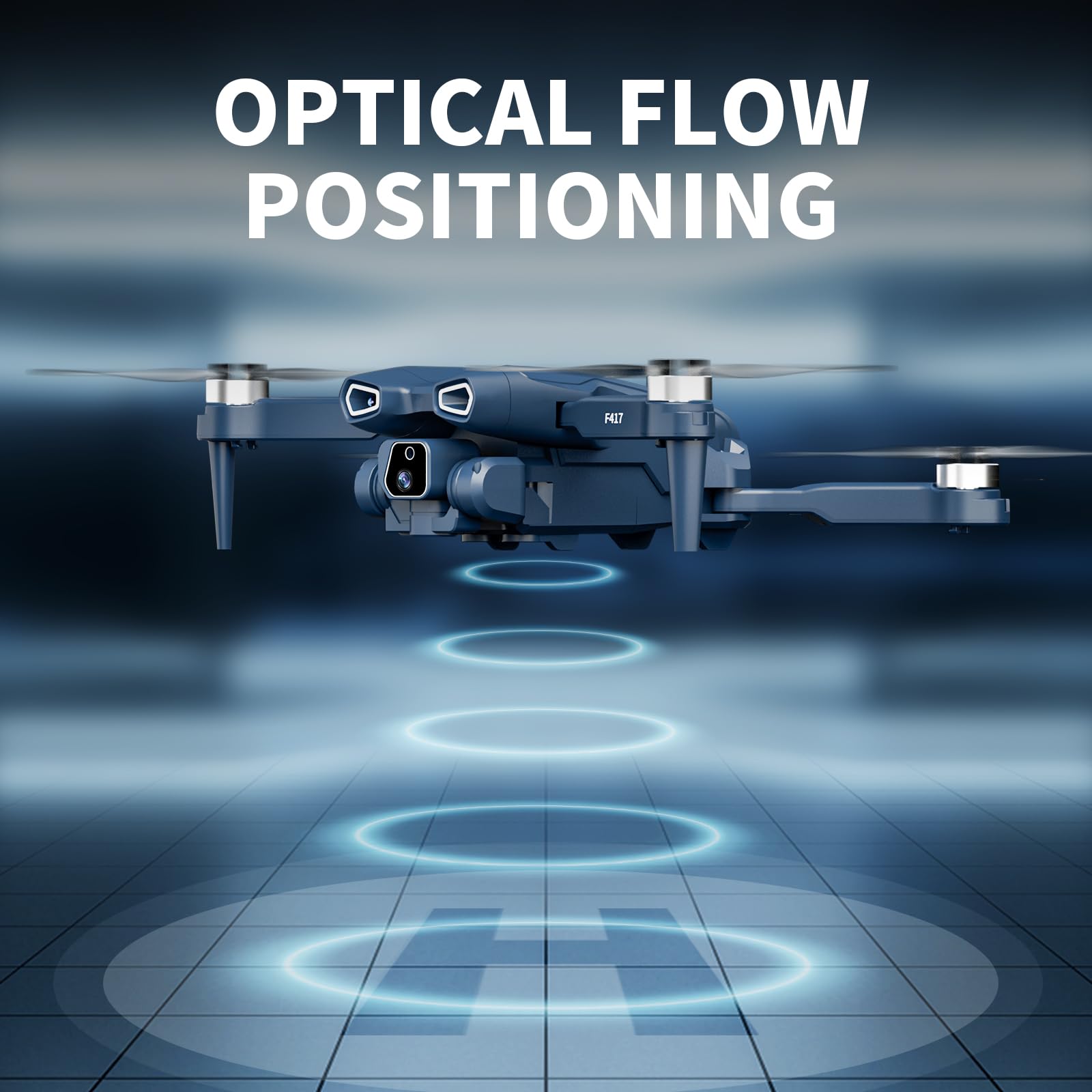 Brushless Motor Drone with Dual Camera for Adults, 1080P Adjustable Camera Drones, 5GHz WiFi FPV RC Quadcopter with Optical Flow Positioning for Beginners, 3D Flips, 2 Batteries