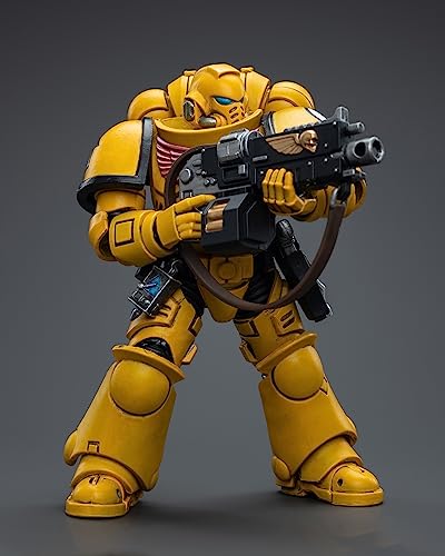 Pipigirl JoyToy 40K Space Marine Genuine License 1/18 Soldier, 4inch Models Space Marines Action Figures Kits (Imperial Fists Intercessors)