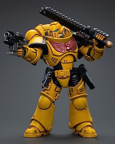 Pipigirl JoyToy 40K Space Marine Genuine License 1/18 Soldier, 4inch Models Space Marines Action Figures Kits (Imperial Fists Intercessors)