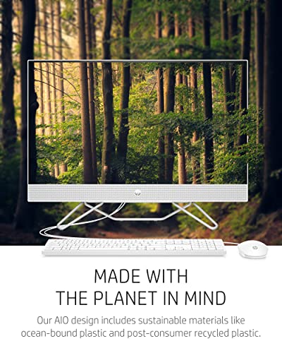 HP 23.8” All-in-One Desktop PC, Intel Celeron Processor J4025, 8 GB RAM, 256 GB SSD, Full HD Micro-Edge Display, Windows 11 Home, 720p Privacy Webcam, Wi-Fi and Bluetooth Combo (24-cb0010, 2022)
