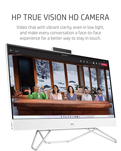 HP 23.8” All-in-One Desktop PC, Intel Celeron Processor J4025, 8 GB RAM, 256 GB SSD, Full HD Micro-Edge Display, Windows 11 Home, 720p Privacy Webcam, Wi-Fi and Bluetooth Combo (24-cb0010, 2022)