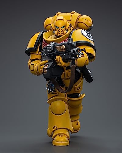 Pipigirl JoyToy 40K Space Marine Genuine License 1/18 Soldier, 4inch Models Space Marines Action Figures Kits (Imperial Fists Intercessors)