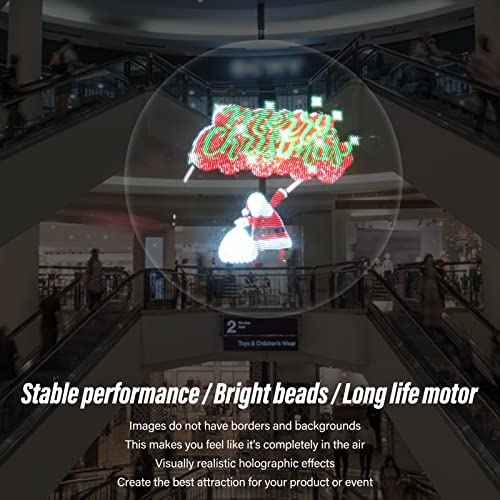 3D Hologram Fan, Holographic Display Air Fan Video Projector,128 Led 5.5inch Diameter Hologram Advertising Fan, for Computer Mobile Phone