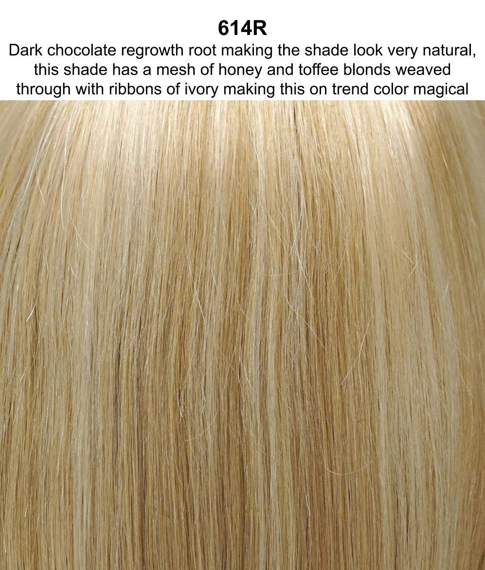 Bundle - 5 items: Valery Human Hair Wig by Rene Paris, Christy's Wigs Q & A Booklet Luxury Shampoo & Conditioner & Mist Wide Tooth Comb - Color: 614R