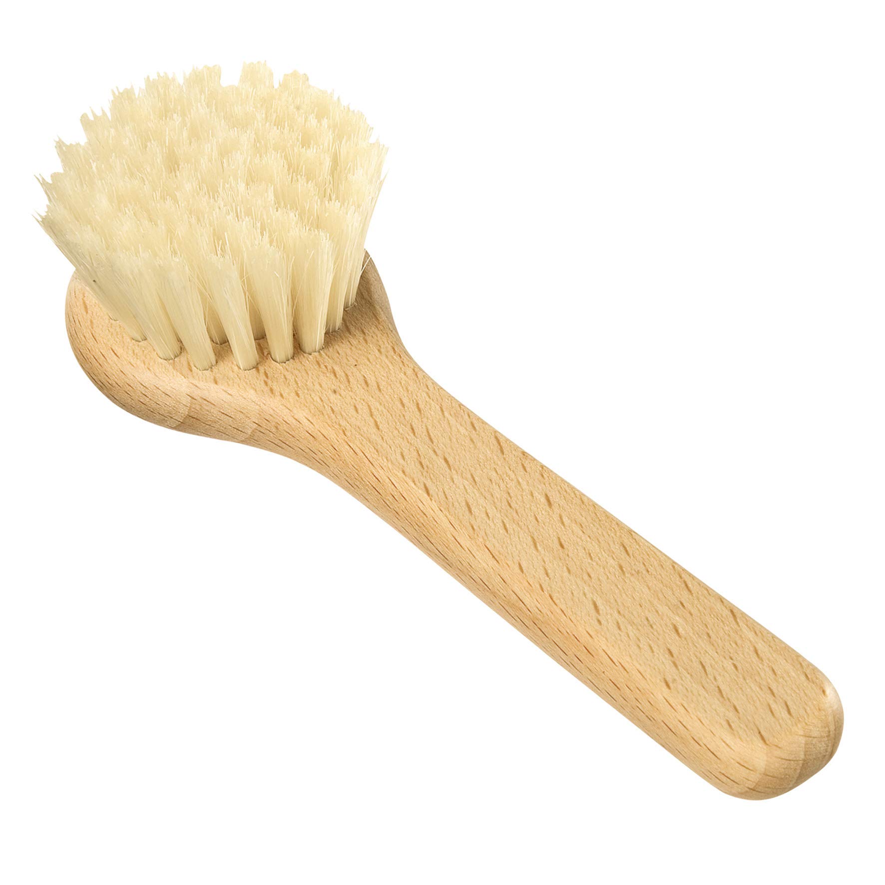 REDECKER Natural Pig Bristle Mushroom Brush Cleaner with Beechwood Handle, Gently and Thoroughly Cleans Mushrooms Without Water, 5 inches, Made in Germany - Mushroom Cleaner Brush