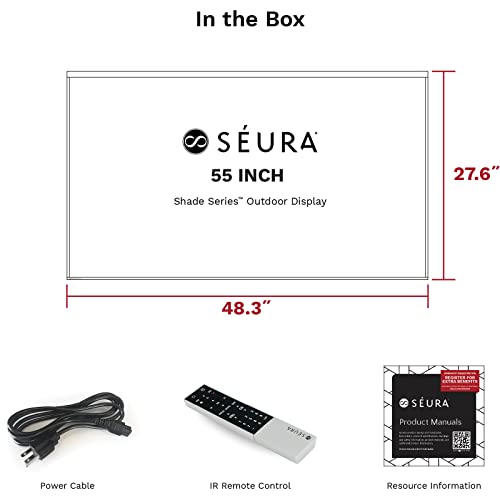 Seura Shade Series 2 55-inch Weatherproof Outdoor TV 4K UHD HDR LED