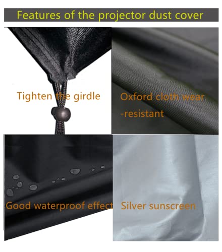 lifang Projector Dust Cover Case Protector,UV-Resistant Cover Oxford Cloth Material,Waterproof,Dust-Proof,Adjustable Retractor,Fit for Ceiling Mounted Projector and Universa Projector