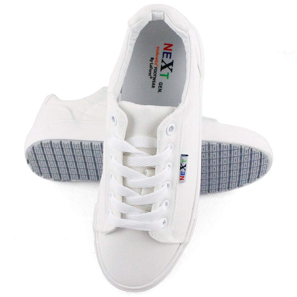 Laforst Next Gen Footwear Women's Christy 3327 Slip Resistant Sneaker, White, 9
