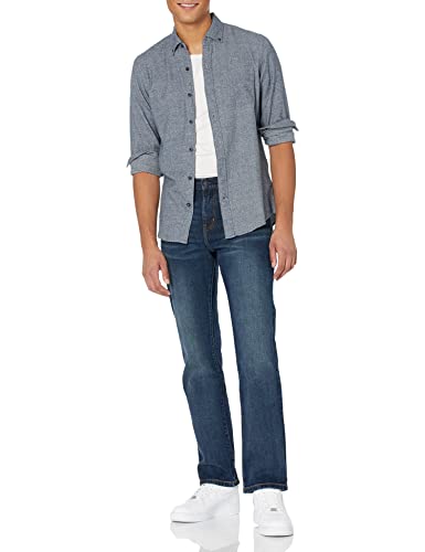 Amazon Essentials Jeans for Men Straight Fit, Bootcut, 34W x 30L, Dark Wash