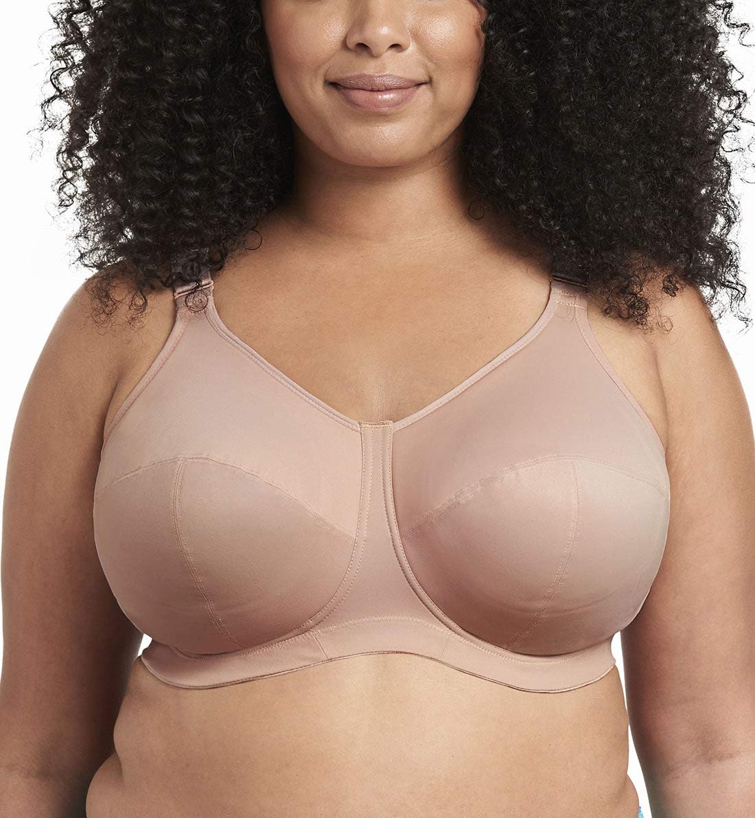 GODDESS Women's Plus-Size Celeste Soft Cup Full Coverage Wireless Comfort Bra -Fawn, 40K