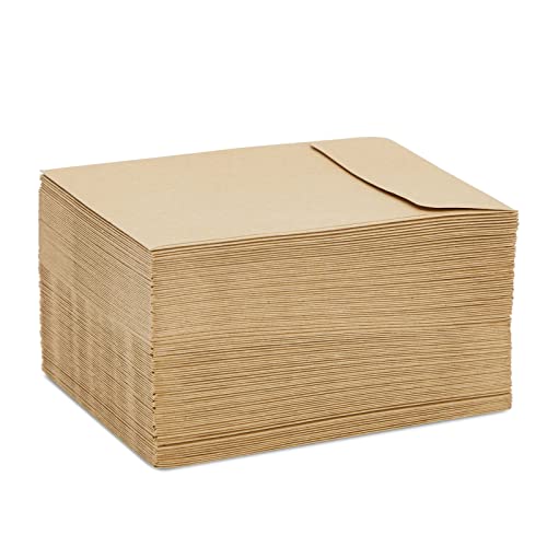 100 Pack Small Seed Saving Envelopes, Bulk 3x4 Empty Paper Packets with Adhesive for Coins, Stamps (Brown)
