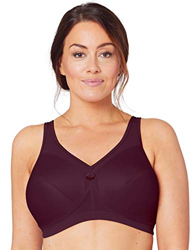 Glamorise Full Figure Plus Size MagicLift Active Support Bra Wirefree #1005 Wine