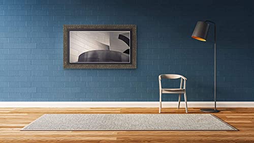 Deco TV Frames - Tuscan Silver Smart Frame Compatible ONLY with Samsung The Frame TV (55", Fits 2021-2023 Frame TV)
