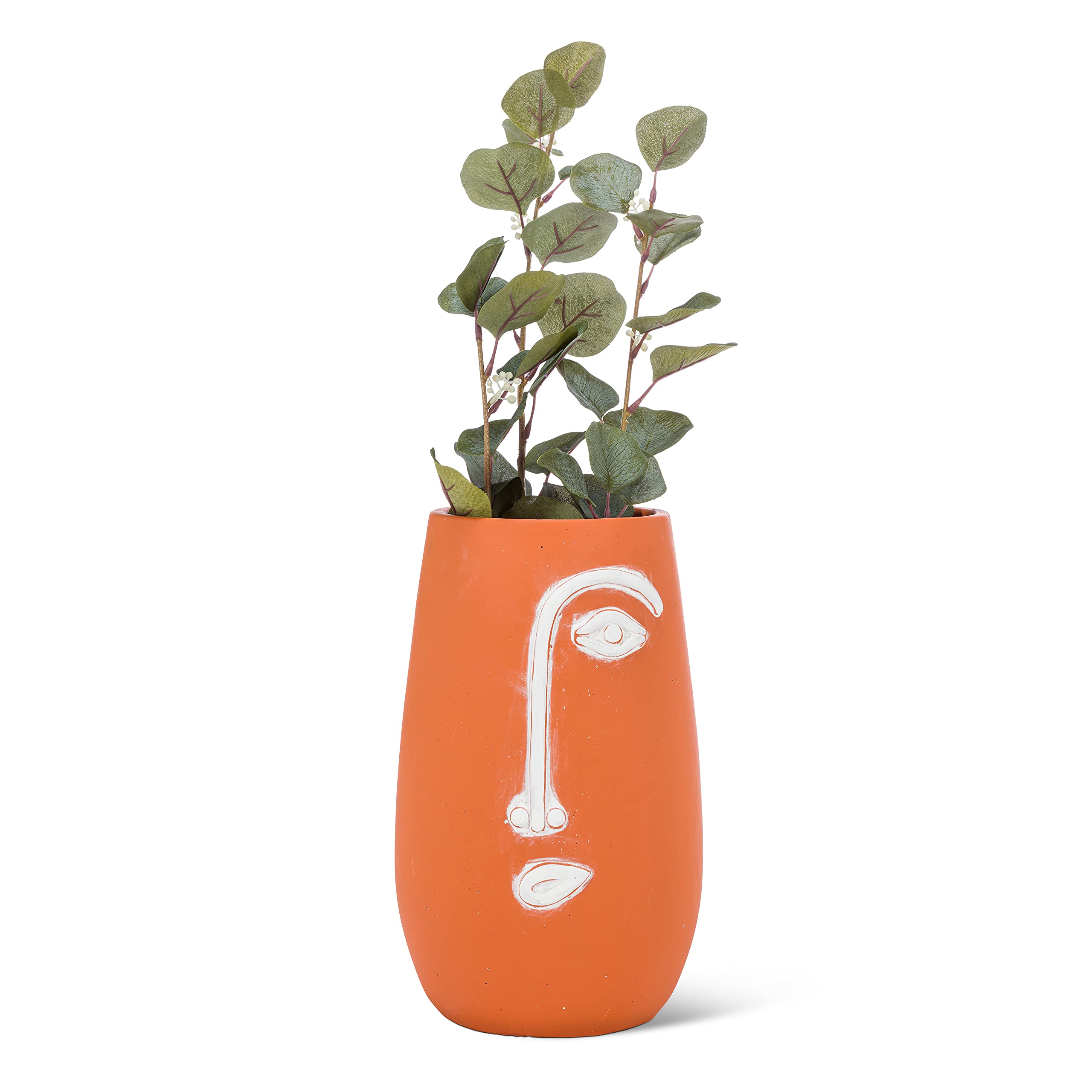 Abbott Collection 27-Picasso-XLG Extra Large Half Face Planter/Vase, Orange