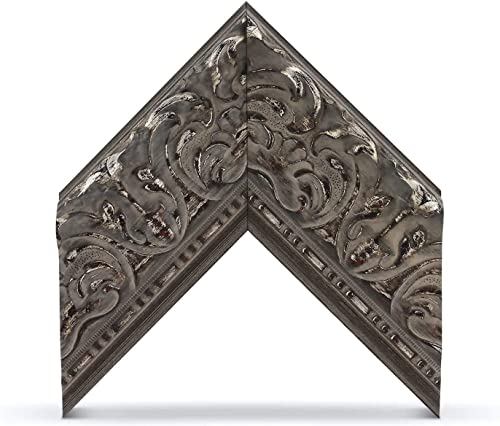 Deco TV Frames - Tuscan Silver Smart Frame Compatible ONLY with Samsung The Frame TV (55", Fits 2021-2023 Frame TV)