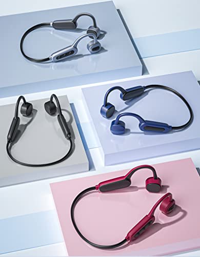 GULSARAYI Bone Conduction Headphones,Open Ear Bluetooth Headphones with Built-in Mic,IP68 Waterproof Wireless Sport Headset for Running Workout Gym Swimming