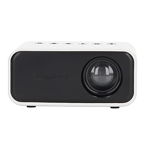 Mini Projector, HD LED Micro Mobile Phone Same Screen, 110x90x50mm Portable Projector for Laptop TV Phone Tablet(White)