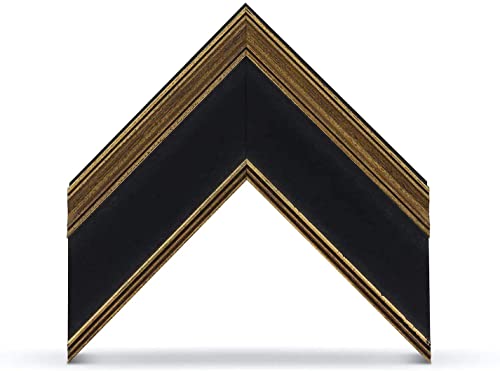Deco TV Frames - Antique Gold & Black Smart Frame Compatible ONLY with Samsung The Frame TV (65", Fits 2021-2023 Frame TV)