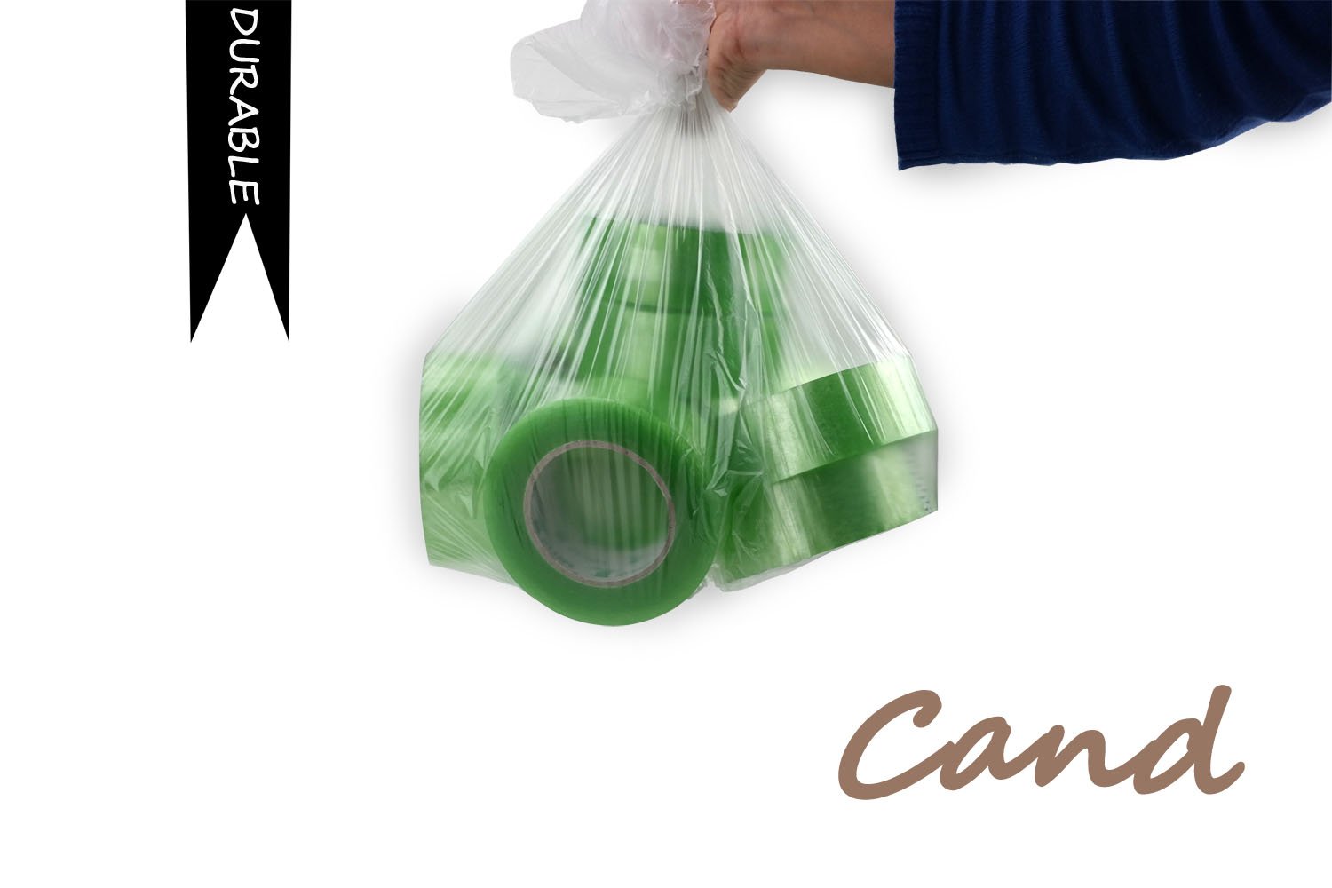 Cand 6 Gallon Clear Garbage Bags, 110 Counts