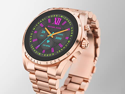 Michael Kors Gen 6 Bradshaw Stainless Steel Smartwatch Fitness Tracker , Rose Gold Tone-MKT5133V
