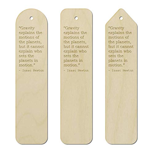Azeeda 3 x Religion Quote by Isaac Newton Birch Bookmarks (BK00012930)