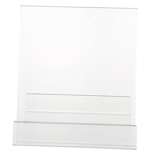 VILLFUL 1pc Acrylic Bookend Foldable Bookshelf Metal Brackets Adjustable Bookends Heavy Duty Book Ends Clear Magazine Holder Desk Book Stand Bookstore Tabletop Bookend Acrylic Book Support