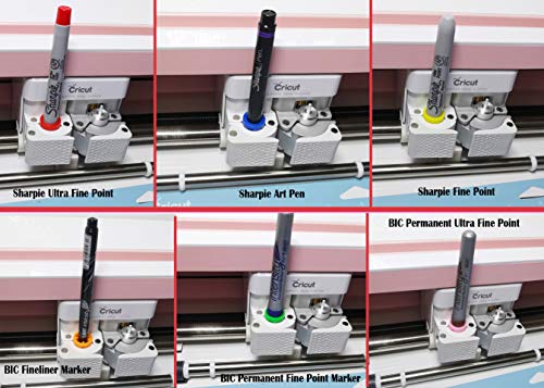SPPQ 20 Packs Pen Adapter Holder Set Compatible with Cricut (Explore Air/Air 2/Air 3 and Maker/Maker 3), (Sharpie/Bic/Crayola/Sakura/Pilot/Pentel/Paper mate/Mitsubishi uni-ball)