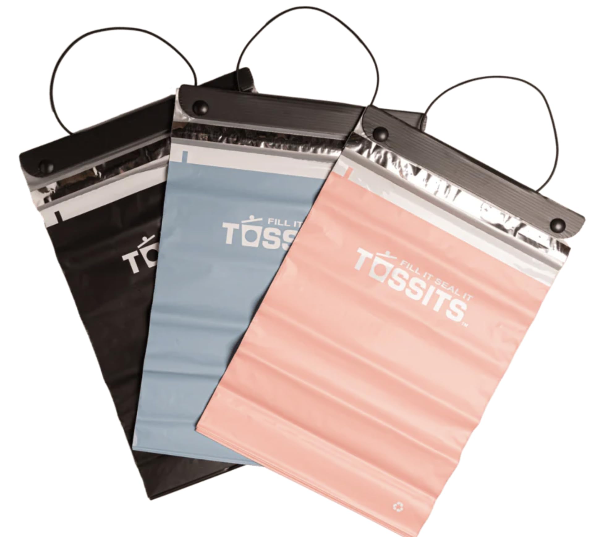 Tossits Disposable Garbage Bags (Set of 7) - Leakproof, Smellproof - Large, Car-Friendly