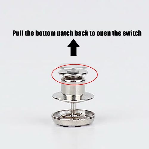 Adjustable Jeans Button Pin，No Need to Sew Jeans Button Needles，Waist Jeans Button Tightener for Women Man. (Gun)