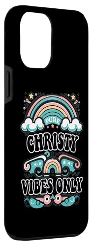 iPhone 13 Pro Max CHRISTY Vibes Only Cute Retro Girls CHRISTY Name Case