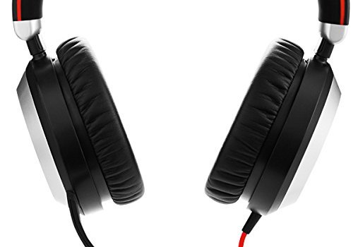 Jabra Evolve 80 - Professional Stereo Noise Cancelling Wired Headset/Music Headphones - MS (Renewed)