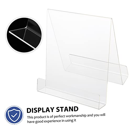 VILLFUL 1pc Acrylic Bookend Foldable Bookshelf Metal Brackets Adjustable Bookends Heavy Duty Book Ends Clear Magazine Holder Desk Book Stand Bookstore Tabletop Bookend Acrylic Book Support