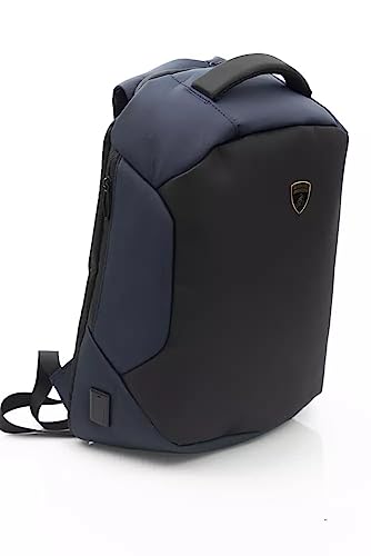 Automobili Lamborghini Blue Nylon Men's Backpack